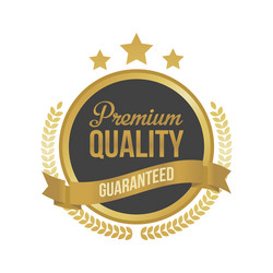 Premium quality guaranteed golden label Royalty Free Vector