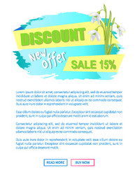 Spring poster with text in frame colorful bouquet Vector Image