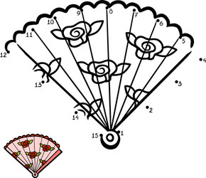 Numbers game for children fan Royalty Free Vector Image