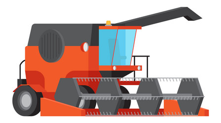 Farm Combine Harvester Royalty Free Vector Image