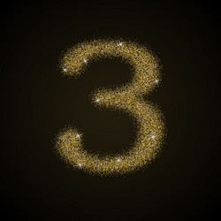 Golden number collection Royalty Free Vector Image