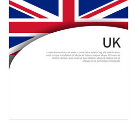Great britain flag on a white background uk Vector Image
