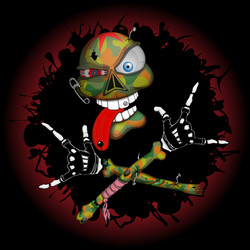 Rocker Skull Vector Images (over 850)