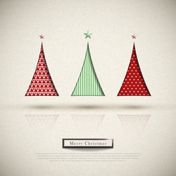 Creative modern design christmas tree with Vector Image