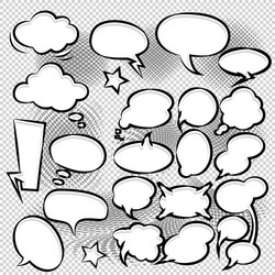 Comic bubble speech balloons cartoon Royalty Free Vector