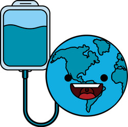 World saving cartoon Royalty Free Vector Image