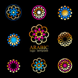 Arabic logo template Royalty Free Vector Image