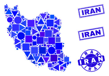 Iran Map Geometric Vector Images (over 100)