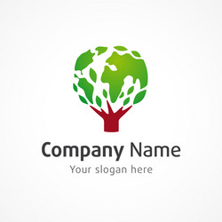 Green planet logo Royalty Free Vector Image - VectorStock