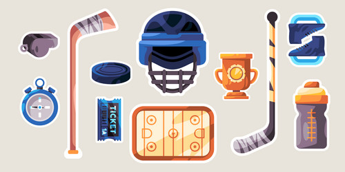 Golf golfing club object collection set Royalty Free Vector