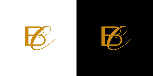 Modern and cool b logo design Royalty Free Vector Image
