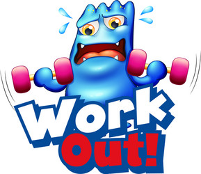 Morning work-out Royalty Free Vector Image - VectorStock