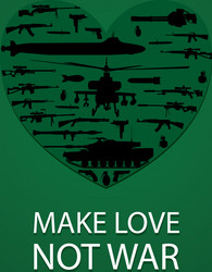 Quote poster make love not war Royalty Free Vector Image