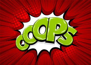 Oops Ouch Comic Vector Images (over 100)