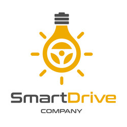 Smart service logo template this design use bulb Vector Image