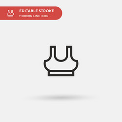 Sport bra simple icon symbol Royalty Free Vector Image