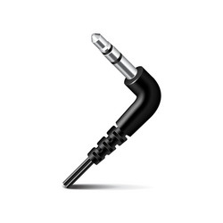 Audio cable jack connector Royalty Free Vector Image