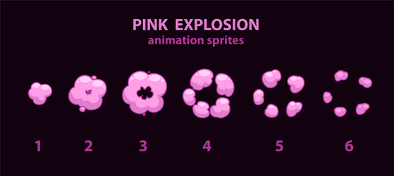 Sprite sheet cracker explosion effect Royalty Free Vector