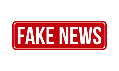Fake news rubber stamp red Royalty Free Vector Image