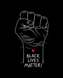 Protest poster with text blm black lives matter Vector Image