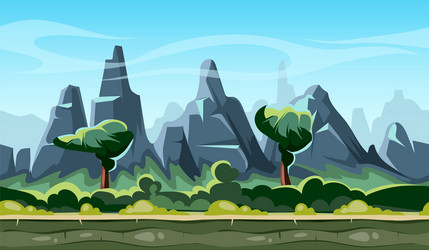 Cartoon game temple background stone battleground Vector Image