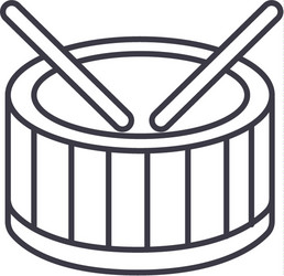 Drum cartoon icon symbol design isolated on white Vector Image