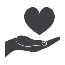 Hands giving love symbol Royalty Free Vector Image