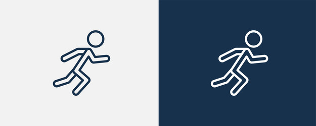 Man sprinting icon thin regular bold and more Vector Image