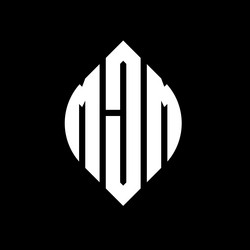 Mjm logo letter design Royalty Free Vector Image