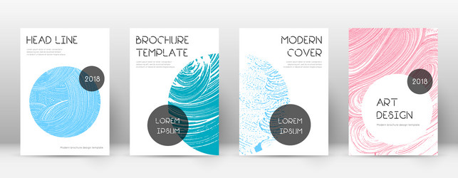 Cover page design template trendy brochure layout Vector Image