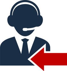 Time call center logo icon design Royalty Free Vector Image