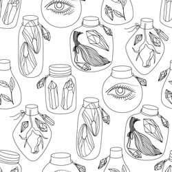 Magic jars set isolated Royalty Free Vector Image