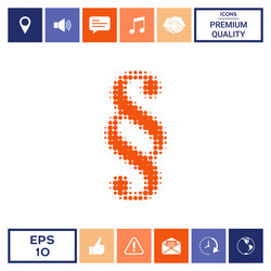 Paragraph halftone logo Royalty Free Vector Image