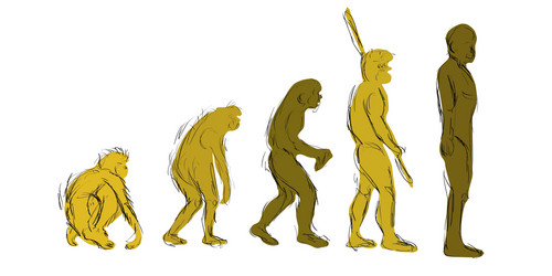 Evolution Silhouette Vector Images (over 2,800)