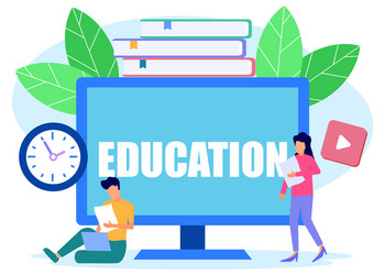 Educational undergoing education graphic Vector Image