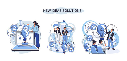 Idea and creative business solutions Royalty Free Vector