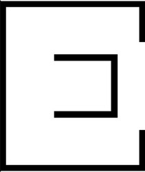 Alphabet letter e stroke mandala Royalty Free Vector Image