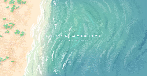 Realistic of sandy summer beach Royalty Free Vector Image