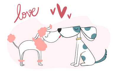Kissing Dog Vector Images (over 570)