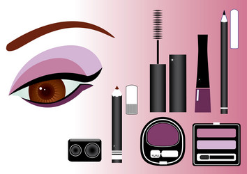 Make up kit Royalty Free Vector Image - VectorStock