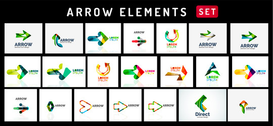 Set of techno arrow minimal concepts for wallpaper