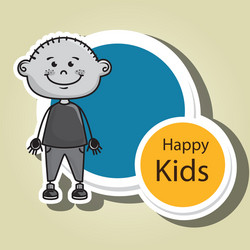 Boy kids happy icon Royalty Free Vector Image - VectorStock