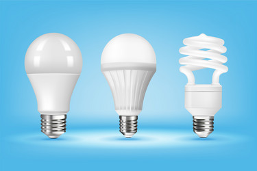 Light bulb and cfl lamp icons Royalty Free Vector Image