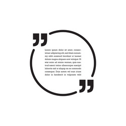 Circle texting quote box frame quotation bubble Vector Image
