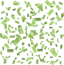 Money falling business concept dollars banknotes Vector Image