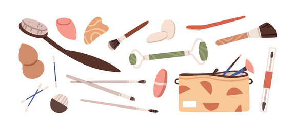 Cosmetic make up kit Royalty Free Vector Image
