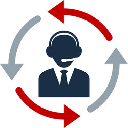 Redial call center logo icon design Royalty Free Vector