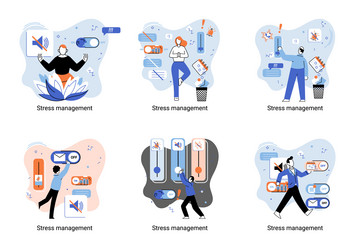 Stress management abstract metaphor pressure Vector Image