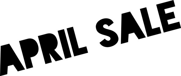 April sale stamp on white Royalty Free Vector Image