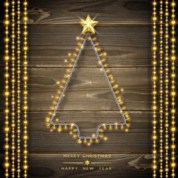 Christmas tree as technical blueprint drawing Vector Image